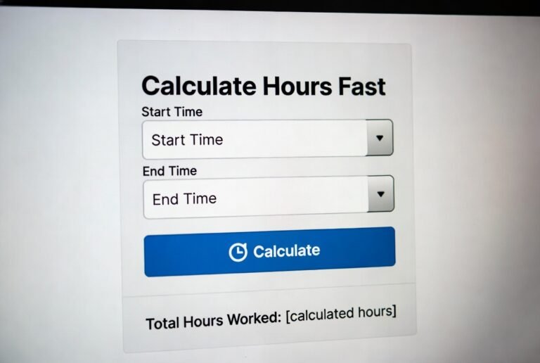 Calculate Hours Fast: The Only Hours Calculator You’ll Ever Need
